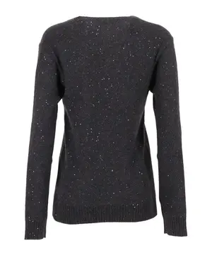 Fabiana Filippi Embellished V-neck Long Sleeve Jumper