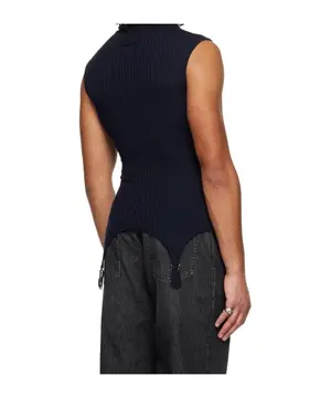 JEAN PAUL GAULTIER Ribbed Sleeveless Knit Top