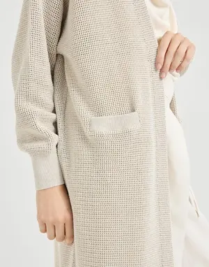 Brunello Cucinelli Maxi Lurex Cardigan - Oat