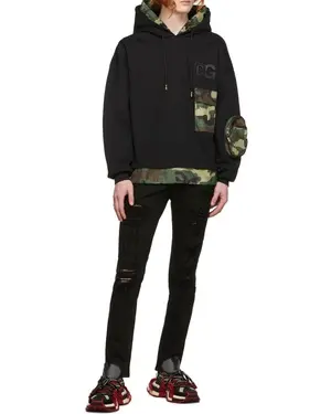Dolce & Gabbana Camouflage Detailed Hoodie