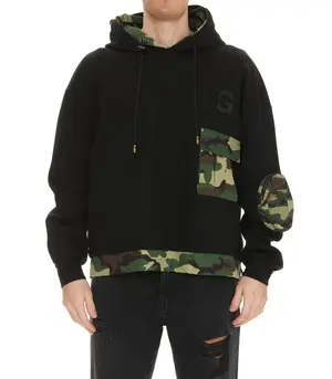 Dolce & Gabbana Camouflage Detailed Hoodie