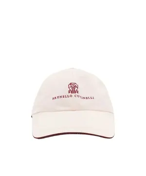 Brunello Cucinelli Brunello Cucinelli Logo Embroidered Baseball Cap White