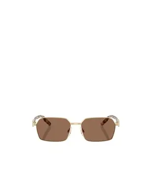 Dolce & Gabbana Rectangular Frame Sunglasses - Brown