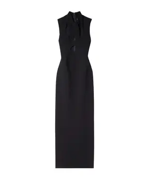 ROKSANDA Tie-neck Cutout Crepe Gown