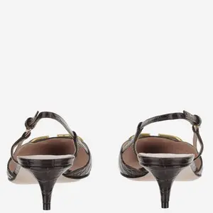 Valentino Garavani Vlogo Signature Slingback Pumps - Black