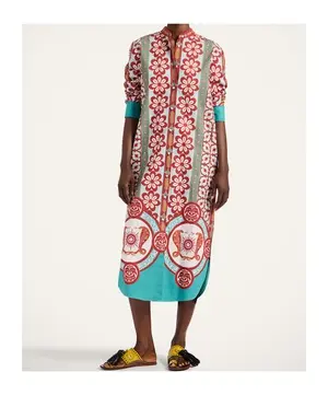 La DoubleJ Cotton Poplin Printed Dress - Multicolor
