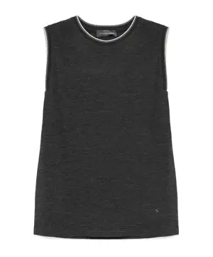 Lorena Antoniazzi Sleeveless Round Neck Tank Top - Gray