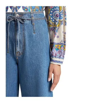 Etro Belted Wide-leg Culotte Jeans
