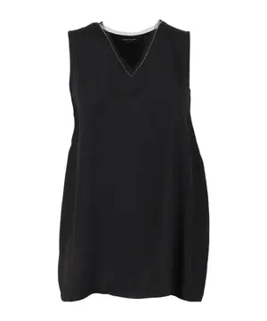 Fabiana Filippi Satin Vest Top - Black