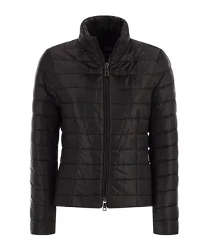FAY 3-in-1 Double-sided Cape Coat With Removable Padded Jacket - Black