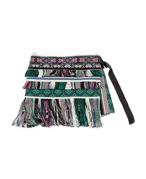 Sacai Asymmetrical Fringed Jacquard Shorts - Multicolor
