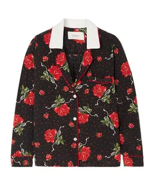 RODARTE Floral-print Silk Crepe De Chine Blouse
