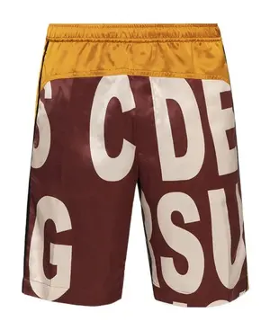 Dries Van Noten Logo Pattern Shorts - Red