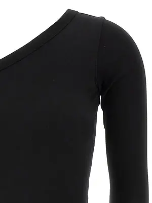 Rick Owens Asymmetrical One-shoulder Long Sleeve T-shirt