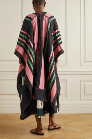 Vita Kin Ola Striped Linen Cape