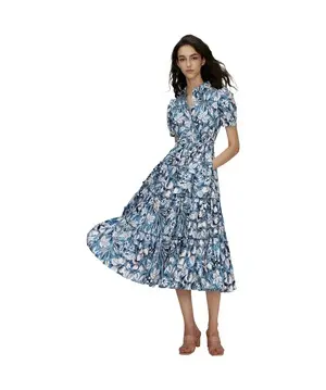 Diane Von Furstenberg Bird Of Paradise Short Sleeve Dress