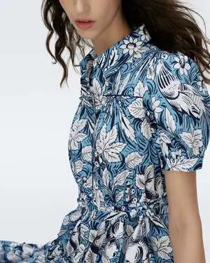 Diane Von Furstenberg Bird Of Paradise Short Sleeve Dress