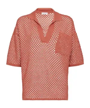 Brunello Cucinelli Open-knit Cotton Top