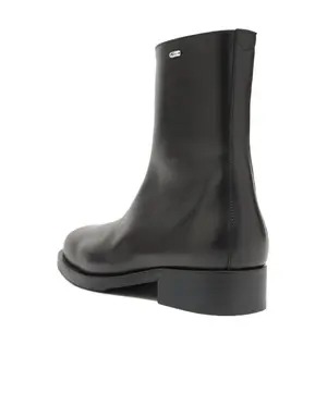 Our Legacy Square Toe Zip Up High Top Boots - Black