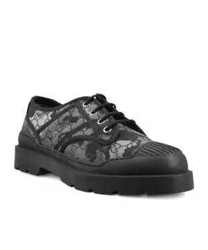 Gucci Lace-up Sneakers With All-over Logo Pattern - Black