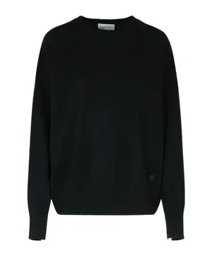 Loulou De Saison Anaa" Ribbed Knit Pullover - Black