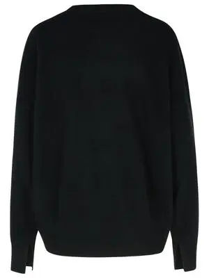 Loulou De Saison Anaa" Ribbed Knit Pullover - Black