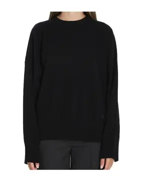 Loulou De Saison Anaa" Ribbed Knit Pullover - Black