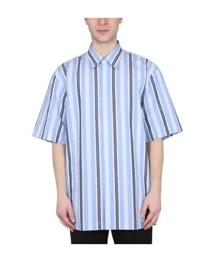 Dries Van Noten Short-sleeved Striped Shirt