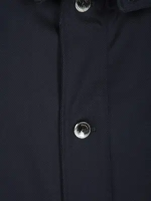 Herno Single-breasted Cotton Jacket With Fur Trim