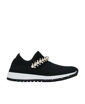 JIMMY CHOO Verona Crystal-embellished Knit Sneakers