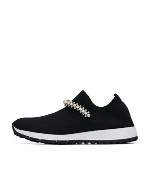 JIMMY CHOO Verona Crystal-embellished Knit Sneakers