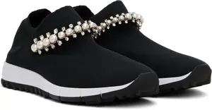 JIMMY CHOO Verona Crystal-embellished Knit Sneakers