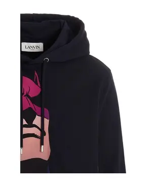 LANVIN Graphic Print Cotton Hoodie