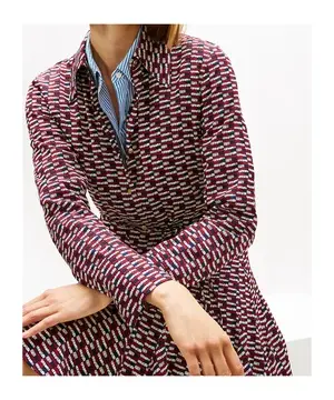 Tommy Hilfiger Slim-fit Mini Shirt Dress With Self-belt