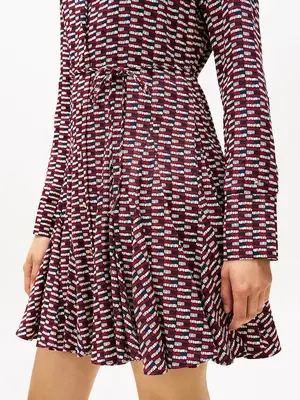 Tommy Hilfiger Slim-fit Mini Shirt Dress With Self-belt