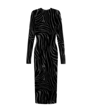 Versace Zebra-pattern Midi Dress