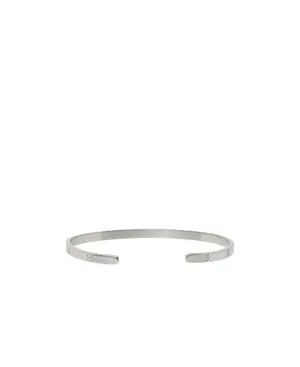 MAISON MARGIELA Engraved Cuff Bracelet - Gray