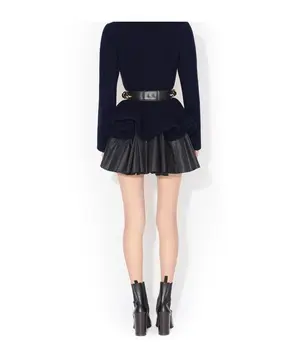 Alaïa Peplum Shiny Mini Dress