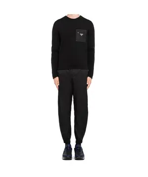 Prada Logo Rib Knitted Jumper