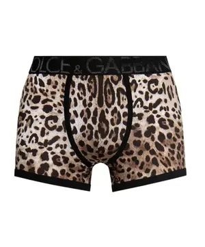 Dolce & Gabbana Dolce Gabbana Leopard Printed Boxers - Black