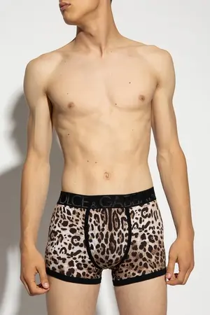 Dolce & Gabbana Dolce Gabbana Leopard Printed Boxers