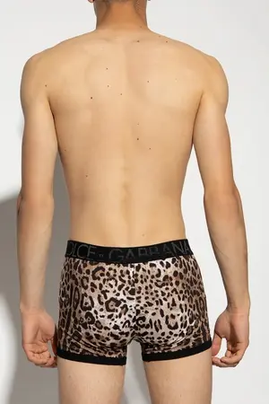 Dolce & Gabbana Dolce Gabbana Leopard Printed Boxers