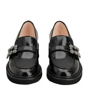 ROGER VIVIER Viv Rangers Loafers In Leather - Black