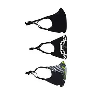 MARCELO BURLON COUNTY OF MILAN Three-pack Face Masks - Black