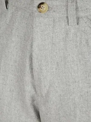 Brunello Cucinelli Flat-front Straight-leg Trousers - Gray