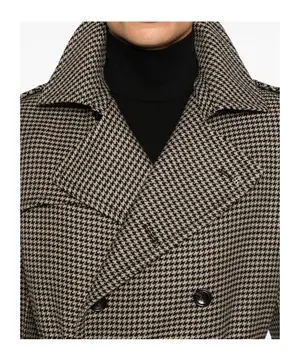 Tagliatore Houndstooth Double-breasted Coat
