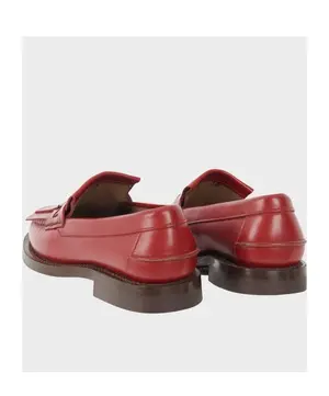 Hereu Round Toe Loafers With Braided And Fringe Detailing