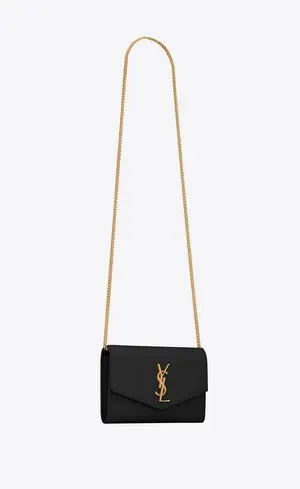Saint Laurent Uptown Chain Wallet - Black