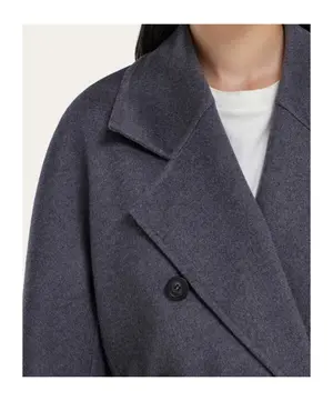 FERRAGAMO Double Breasted Belted Long Jacket