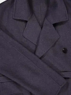 FERRAGAMO Double Breasted Belted Long Jacket